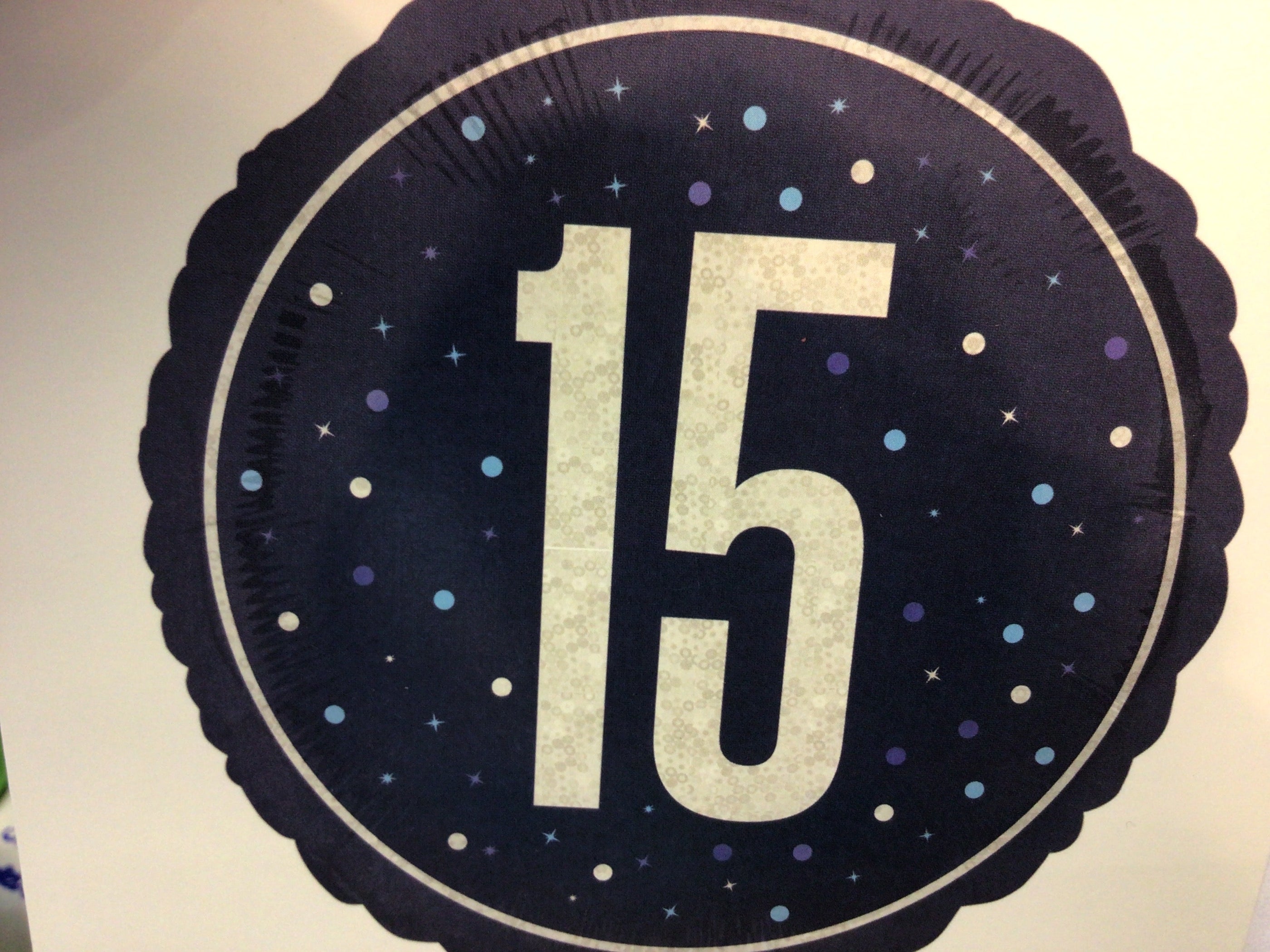 18" Foil Age 15 Balloon - Dark Blue | Cheltenham’s #1 Balloon, Fancy ...