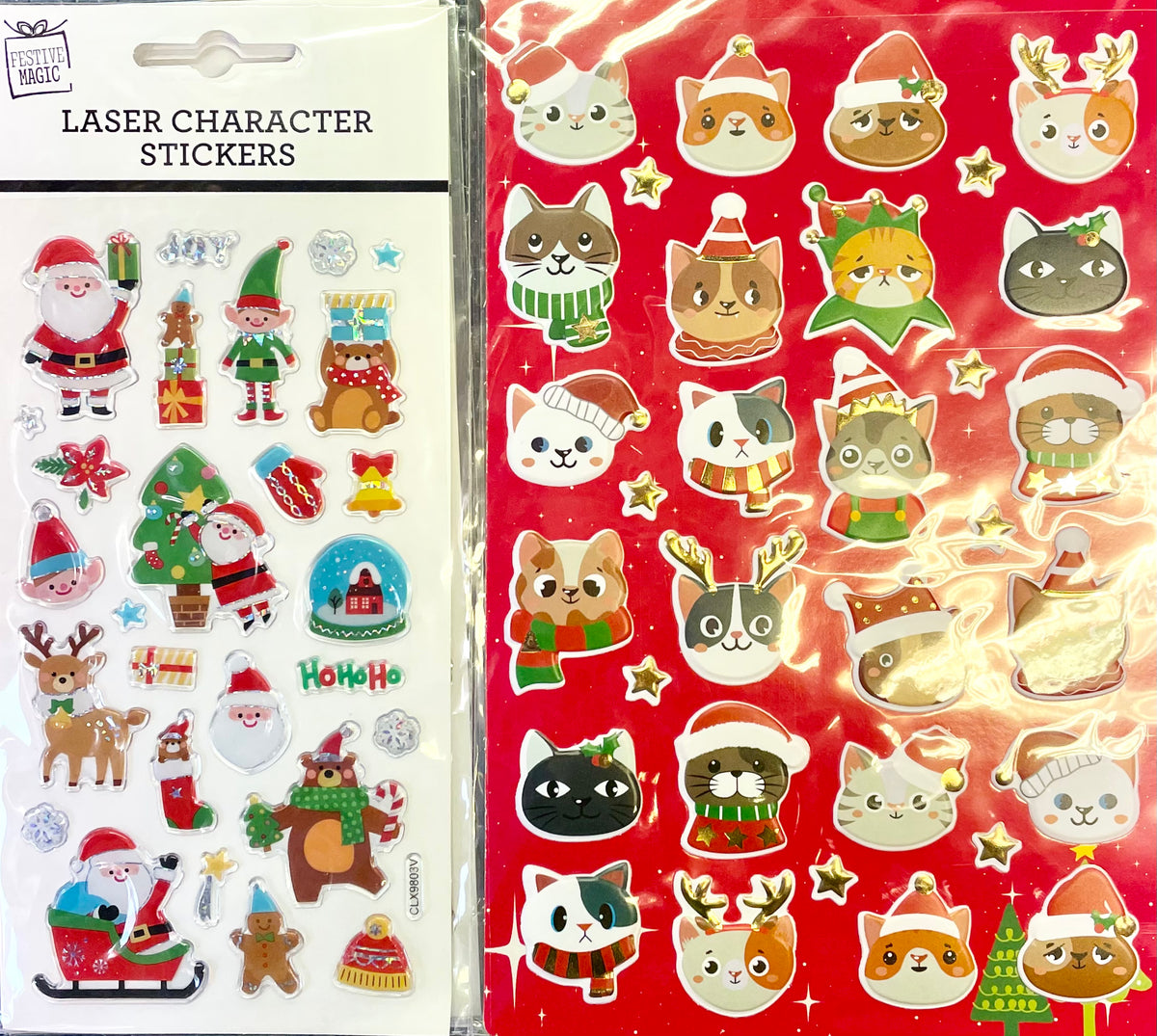 Puffy Christmas Stickers (Asst) — The Ultimate Balloon And Party Shop