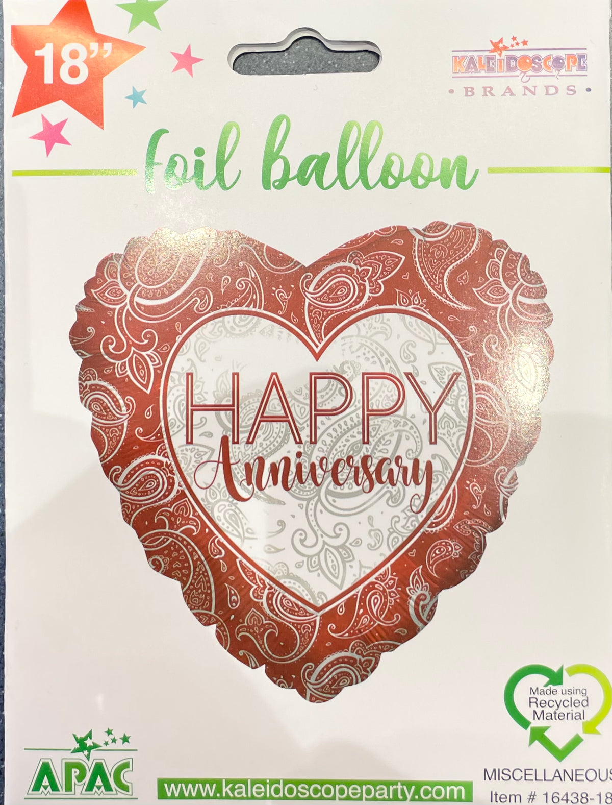 18" 40th Wedding Anniversary Heart Balloon — The Ultimate Balloon And ...