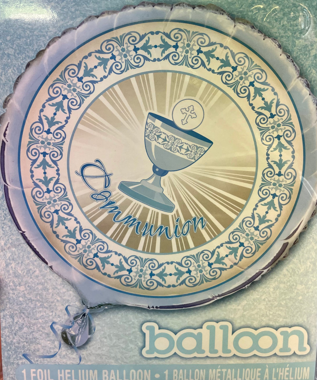 18" Foil Holy Communion Balloon - Blue - The Ultimate Balloon And — The ...
