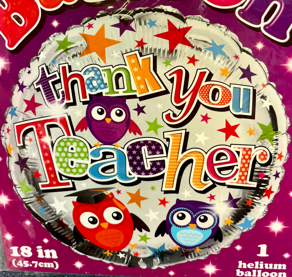 18" Foil Thank You Teacher Balloon — The Ultimate Balloon And Party Shop