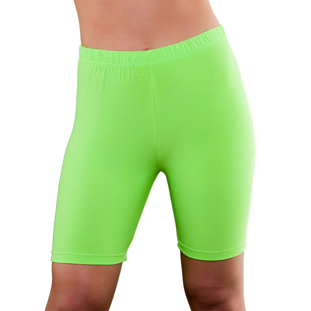 1980's Neon Cycling Shorts - Green — The Ultimate Balloon And Party Shop