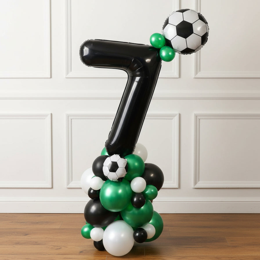 Age Themed Balloon Column - Football — The Ultimate Balloon And Party Shop